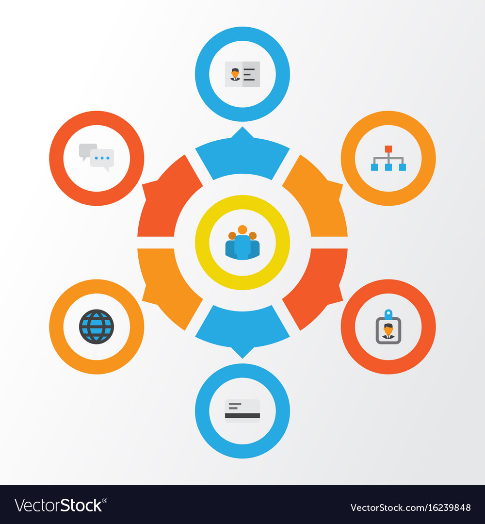 Trade flat icons set collection of group id Vector Image Trade flat icons set collection of group id Vector Image