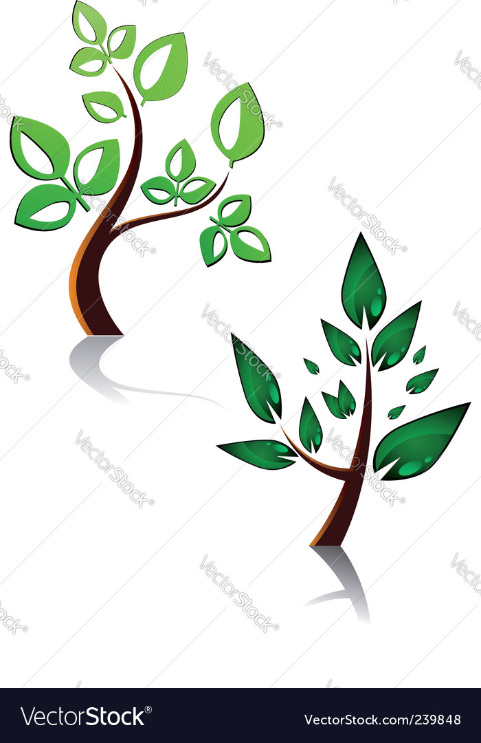 Tree symbols Royalty Free Vector Image - VectorStock