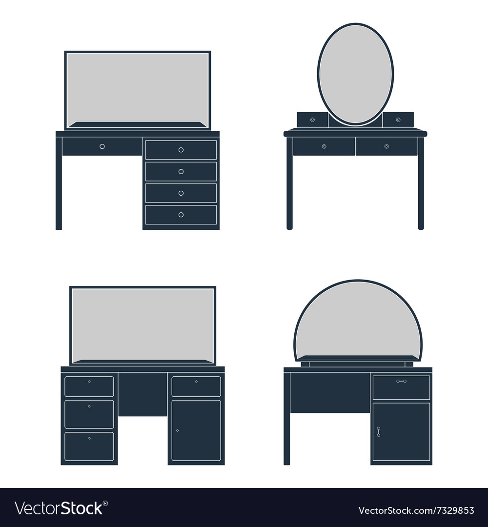 A dressing table Royalty Free Vector Image - VectorStock