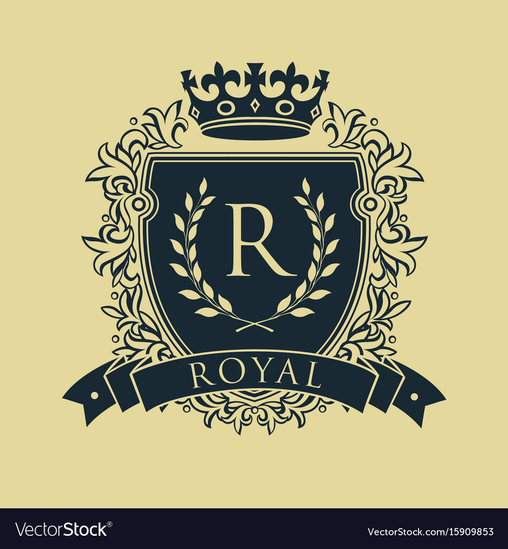Coat Of Arms Heraldic Royal Emblem Shield With Vector Image