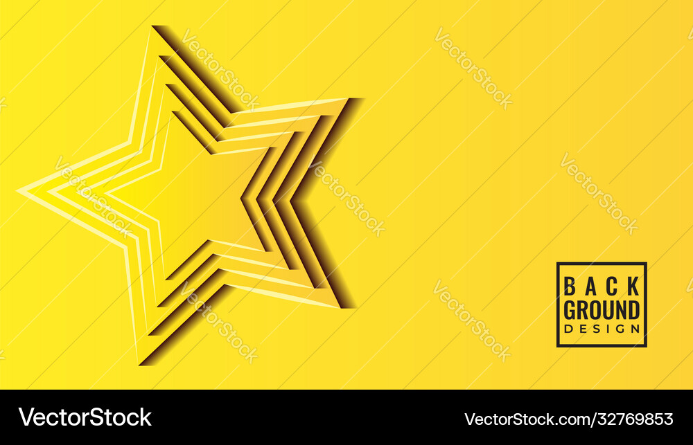 Colorful 3d star papercut layers abstract Vector Image