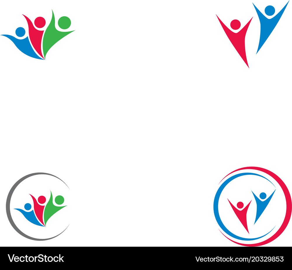 Community icon logo and symbols template Vector Image