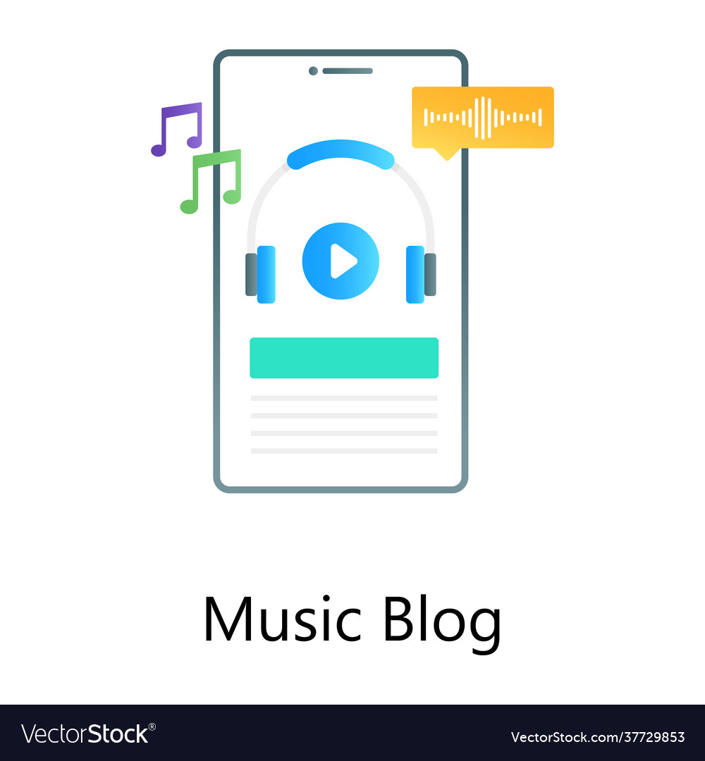 Music blog Royalty Free Vector Image - VectorStock