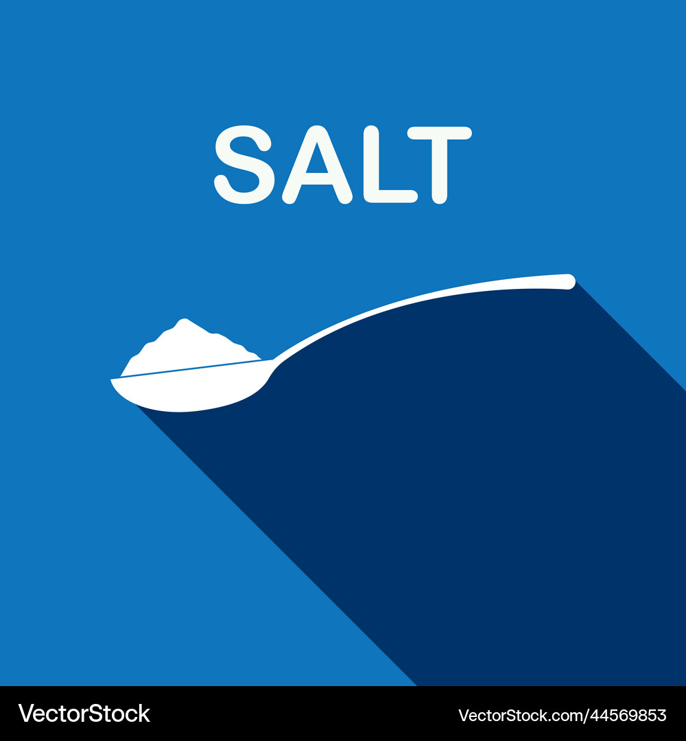 One spoon of salt icon Royalty Free Vector Image