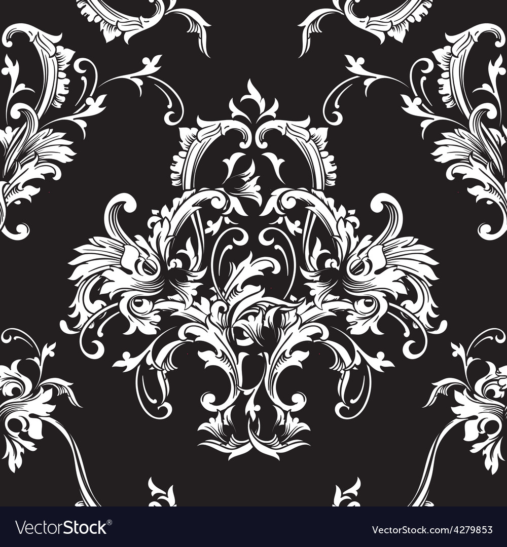 Seamless background baroque pattern Royalty Free Vector