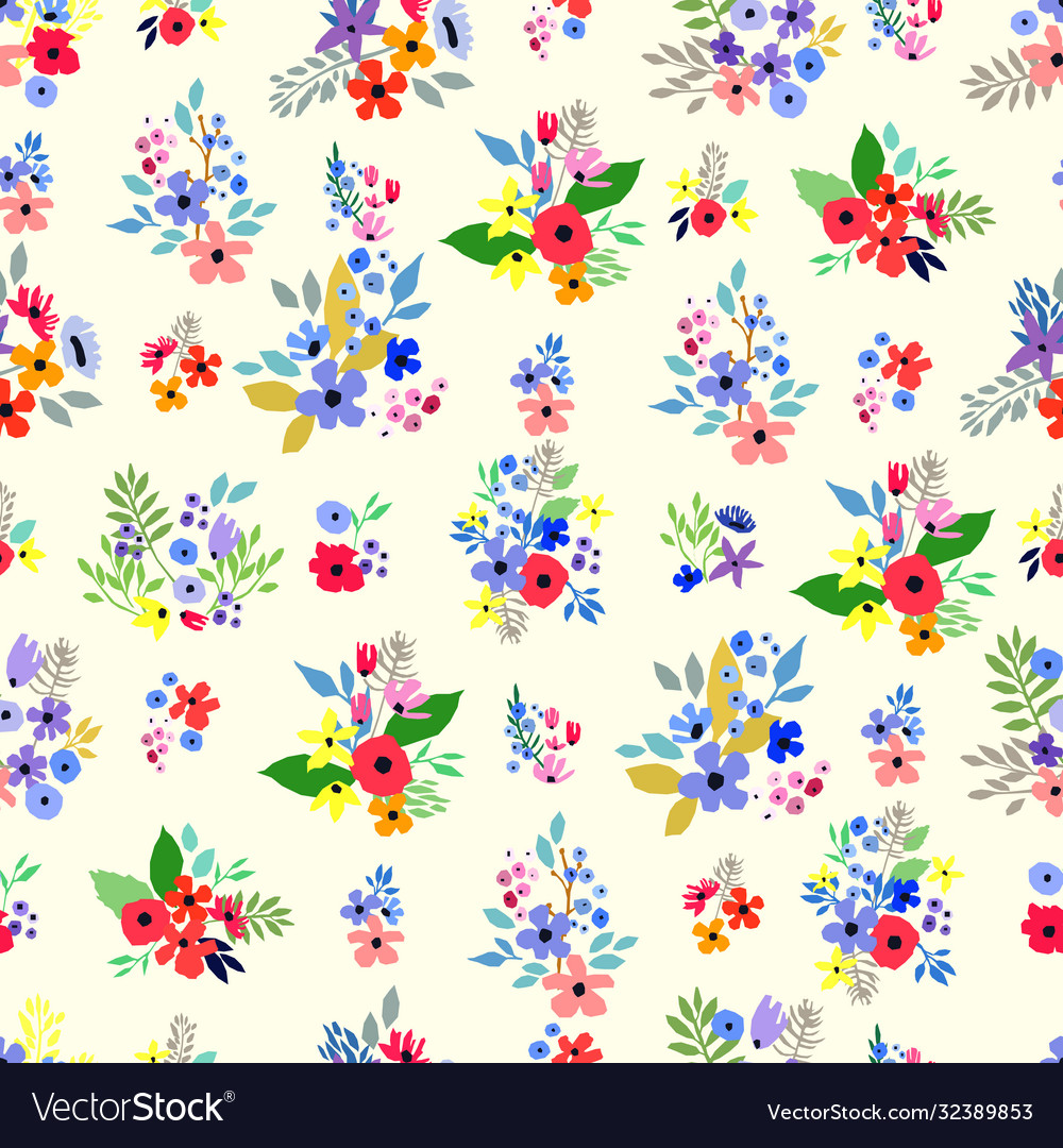Seamless pattern floral design Royalty Free Vector Image