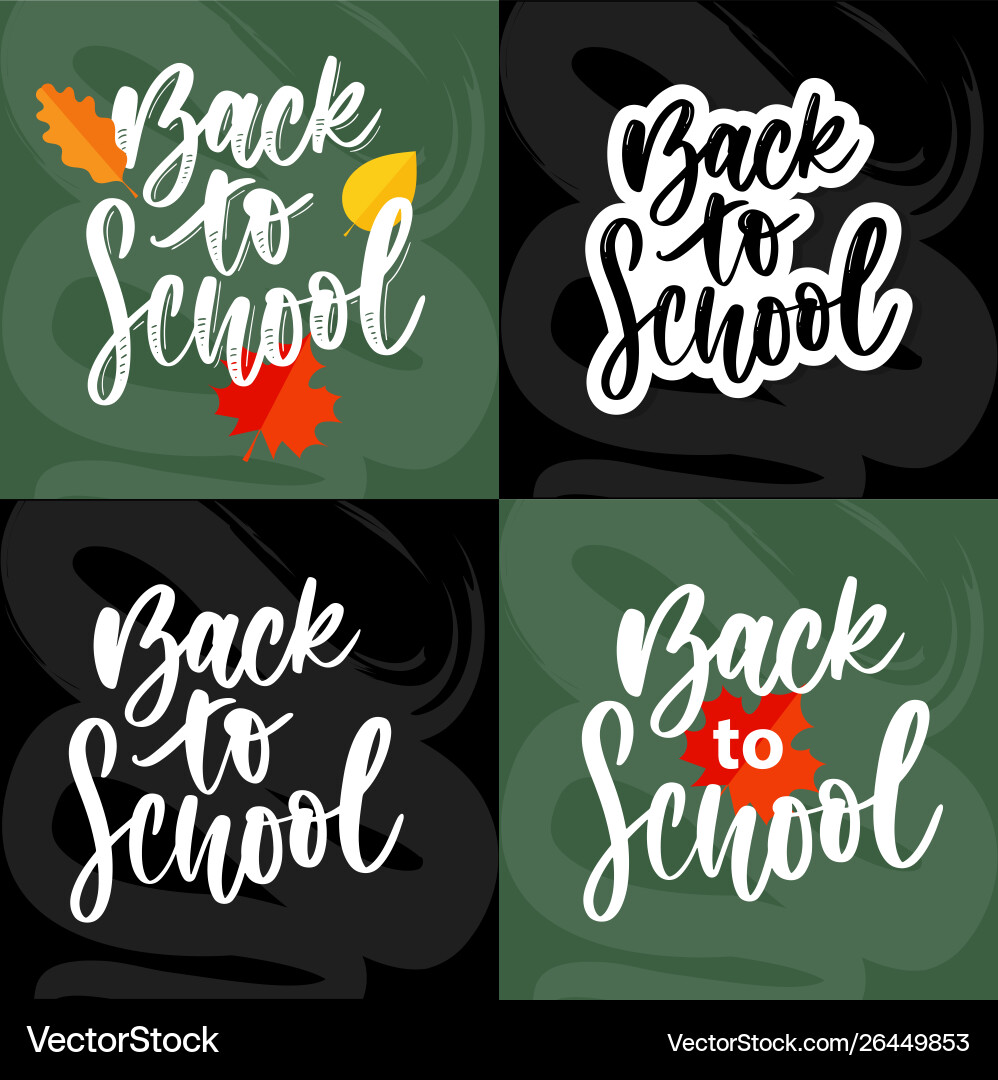 Set welcome back to school labels school Vector Image