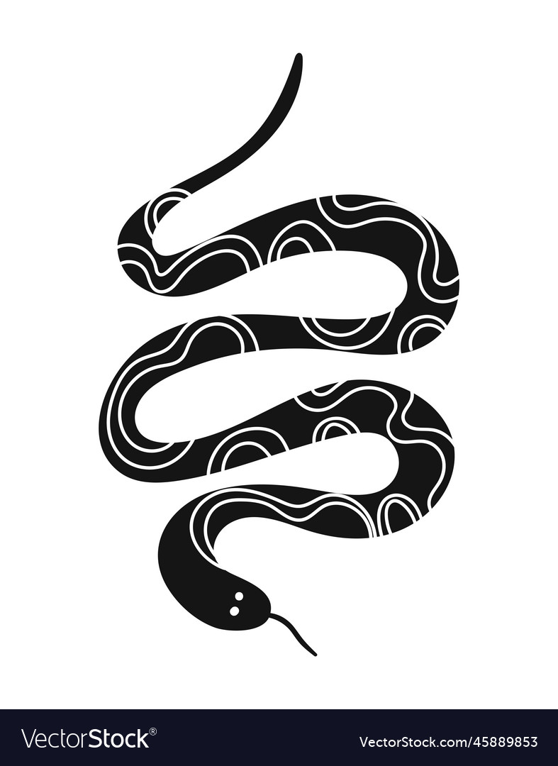 Snake esoteric colorless Royalty Free Vector Image