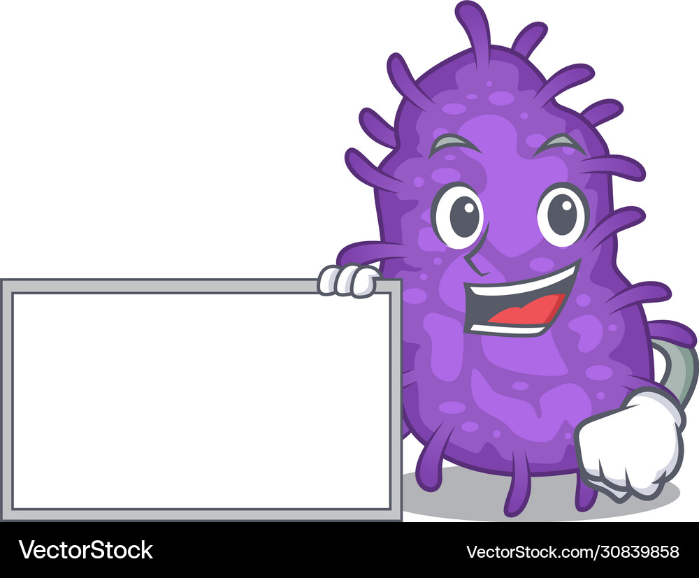 Bacteria bacilli cartoon character design style Vector Image