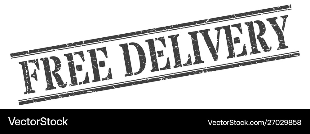 Free delivery stamp square grunge Royalty Free Vector Image