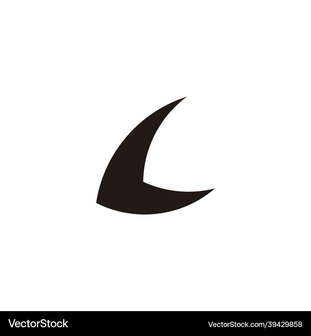Letter l simple geometric symbol logo Royalty Free Vector