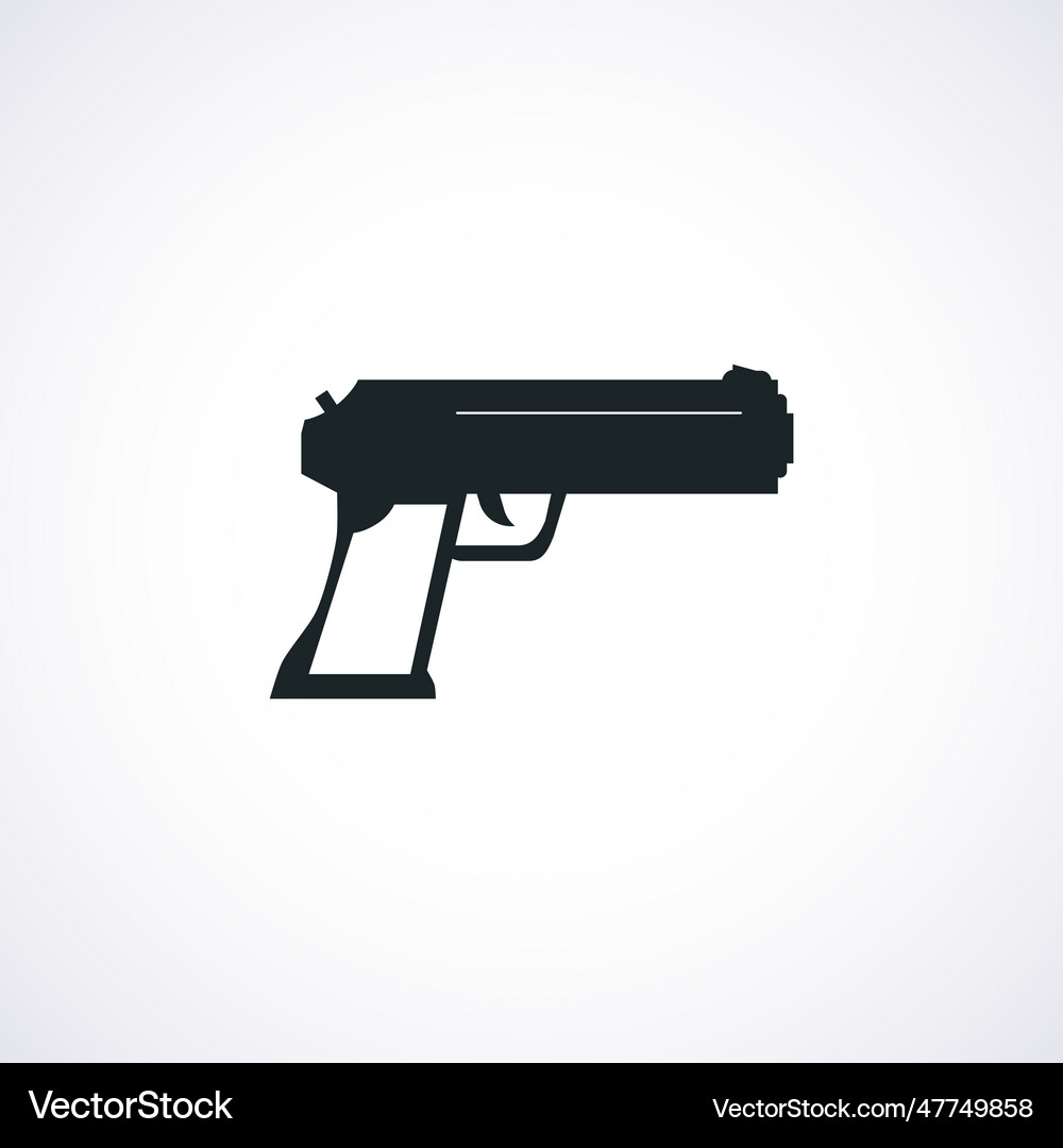 Pistol simple icon gun icon icon Royalty Free Vector Image
