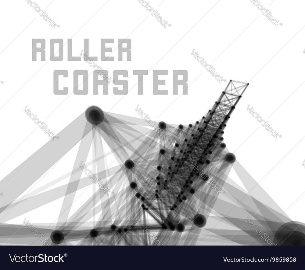 Roller coaster Royalty Free Vector Image - VectorStock