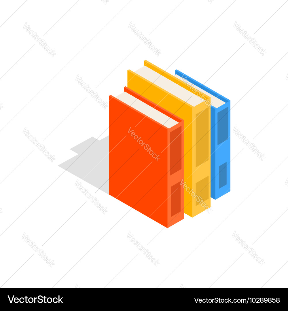 Vertical stack of colorful books icon Royalty Free Vector