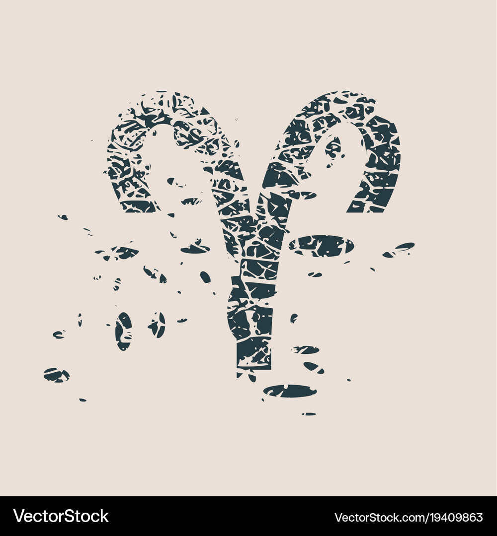 Astrology symbols ram sign Royalty Free Vector Image