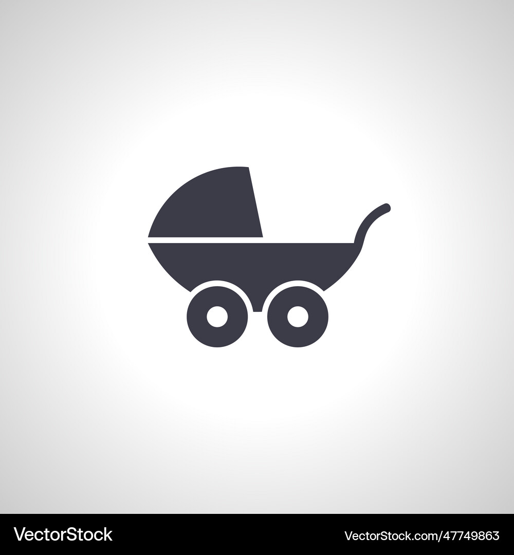 Baby pram carriage icon stroller icon Royalty Free Vector