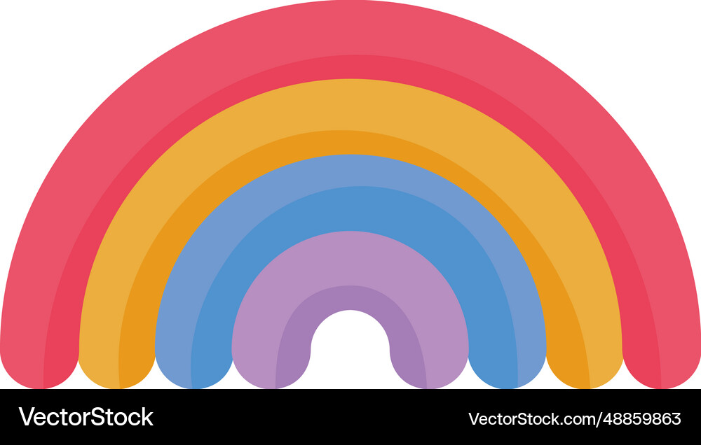 Blocks wooden toy rainbow design Royalty Free Vector Image