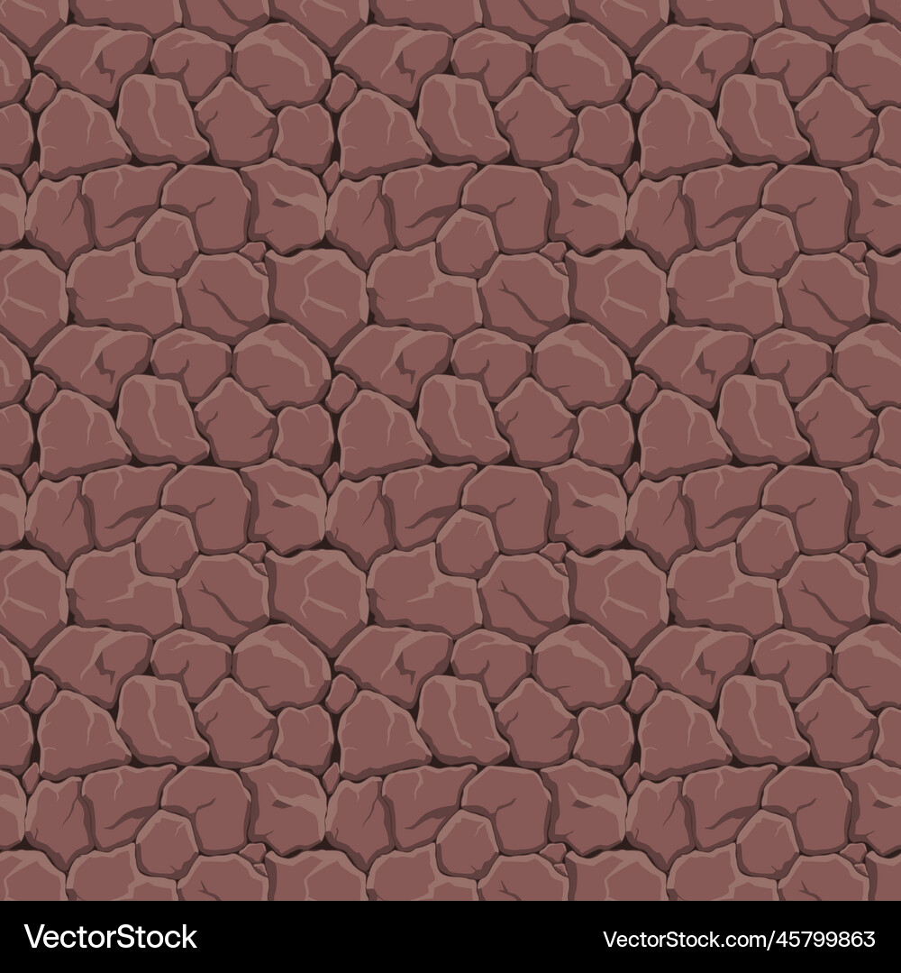 Cartoon game texture rocks dirt and ground Vector Image