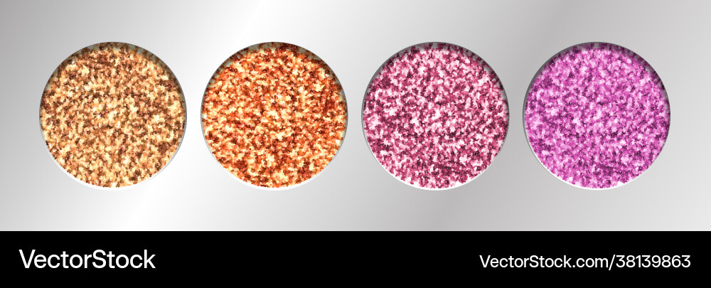 Eye glitter eyeshadow tinsel shimmer lipstick Vector Image
