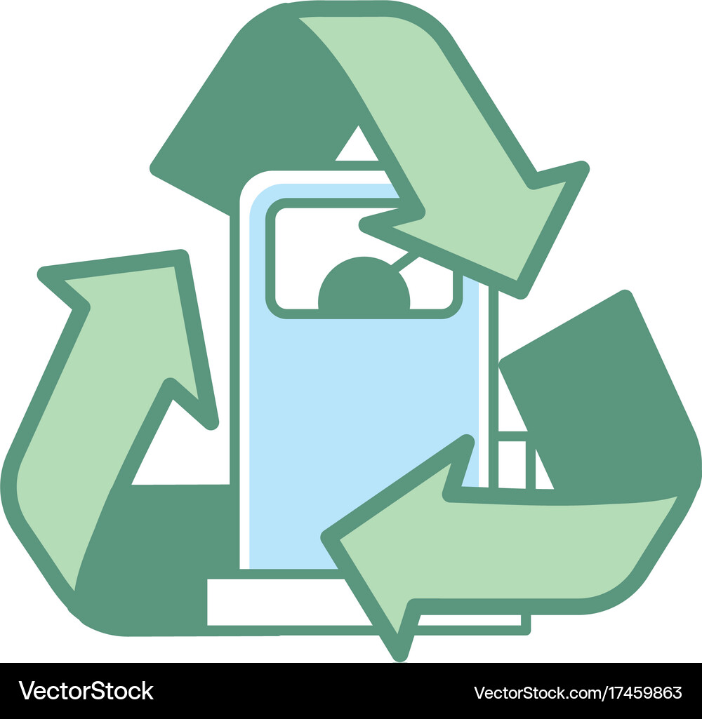 Gas machine with recycle symbol around Royalty Free Vector