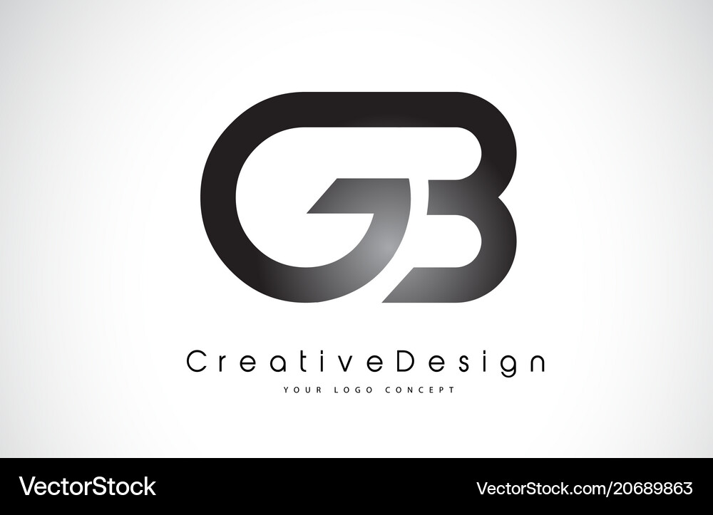 Gb g b letter logo design creative icon modern Vector Image