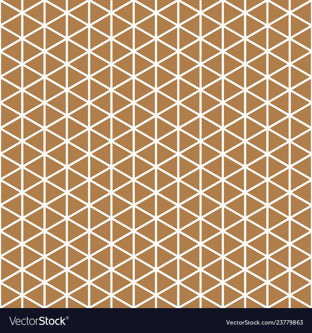 Golden repeating geometric triangular grid Vector Image Golden repeating geometric triangular grid Vector Image