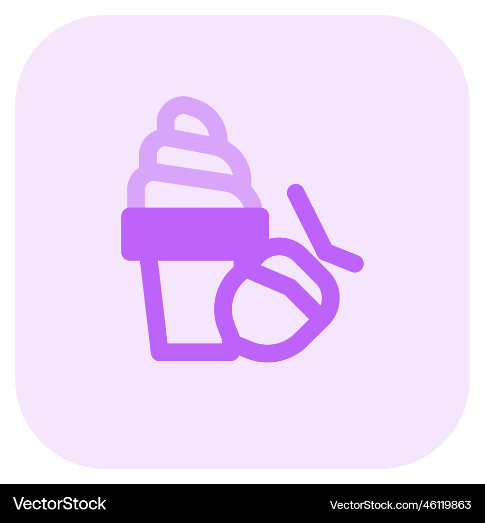 Healthy coconut served with delicious softy Vector Image
