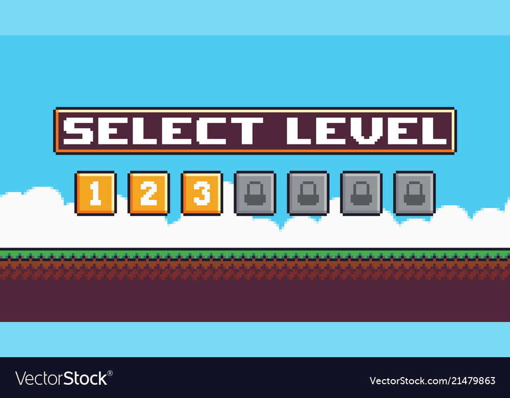 Level select screen Royalty Free Vector Image - VectorStock