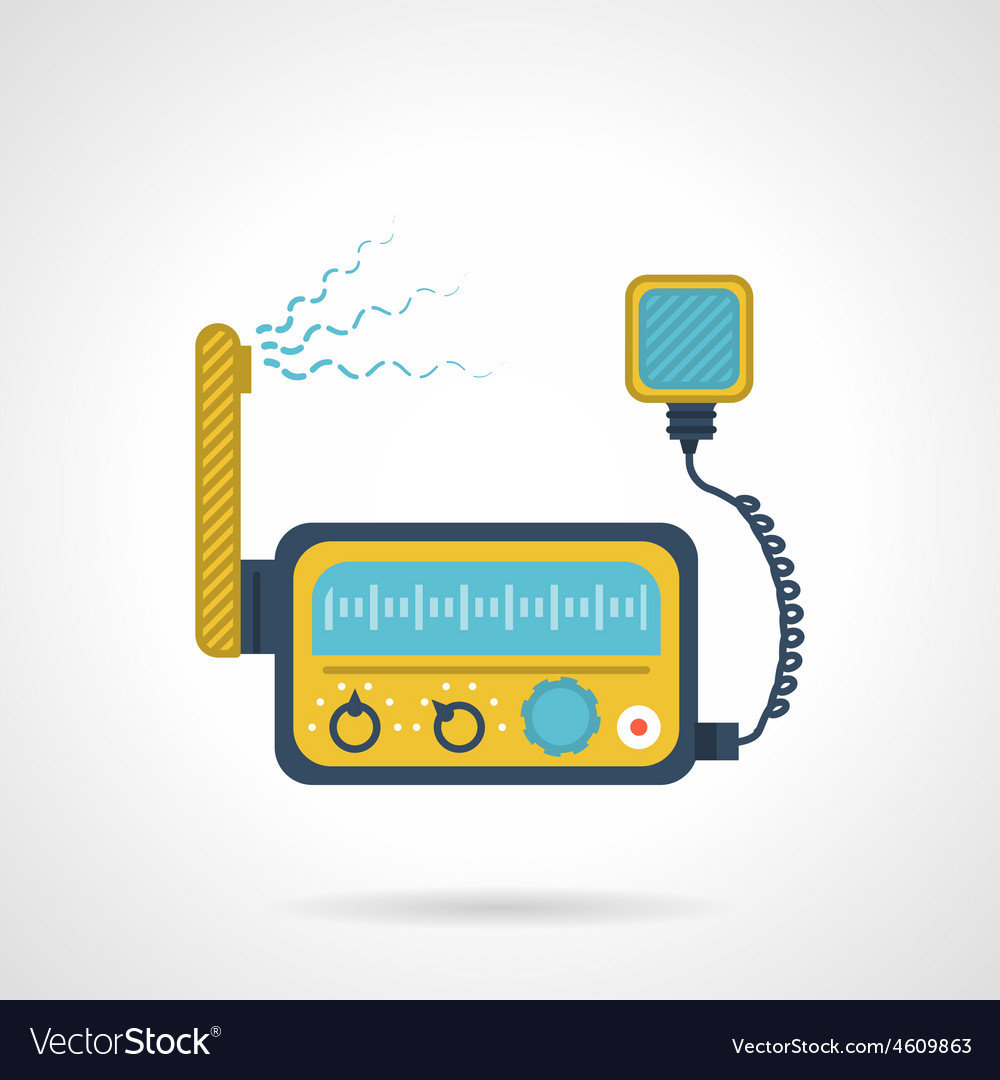 Radio transceiver flat icon Royalty Free Vector Image