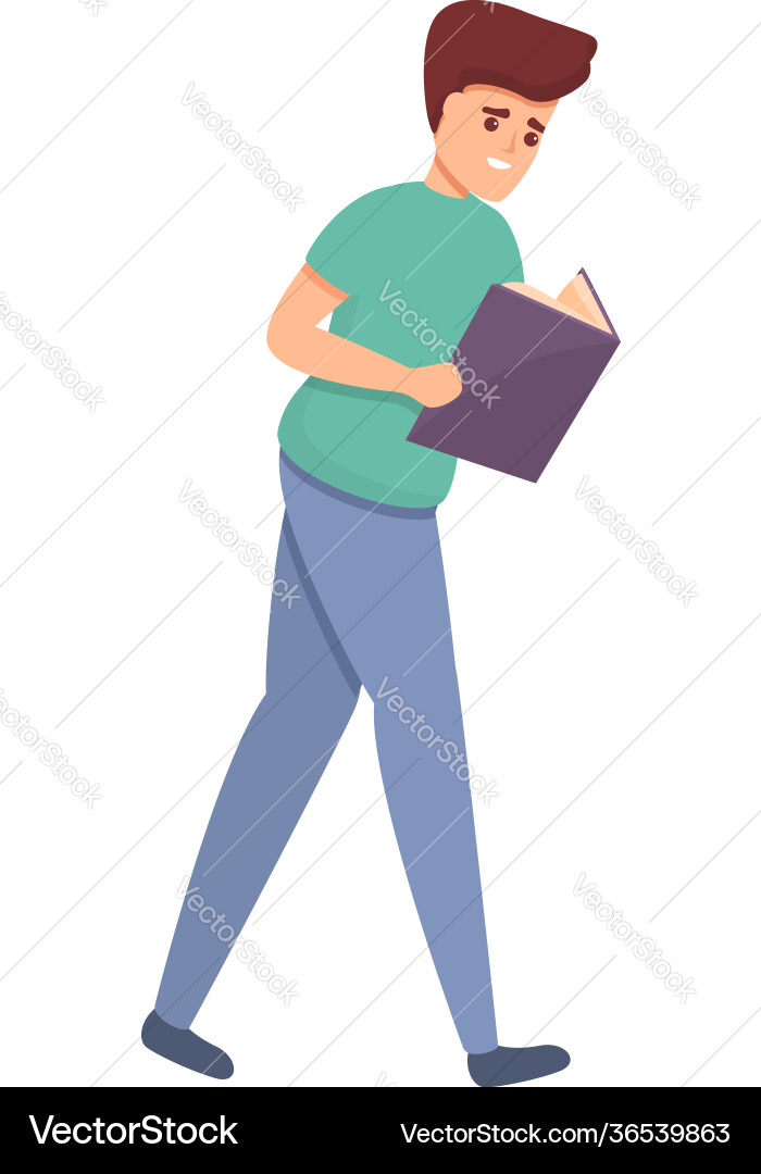 Reading child icon cartoon style Royalty Free Vector Image