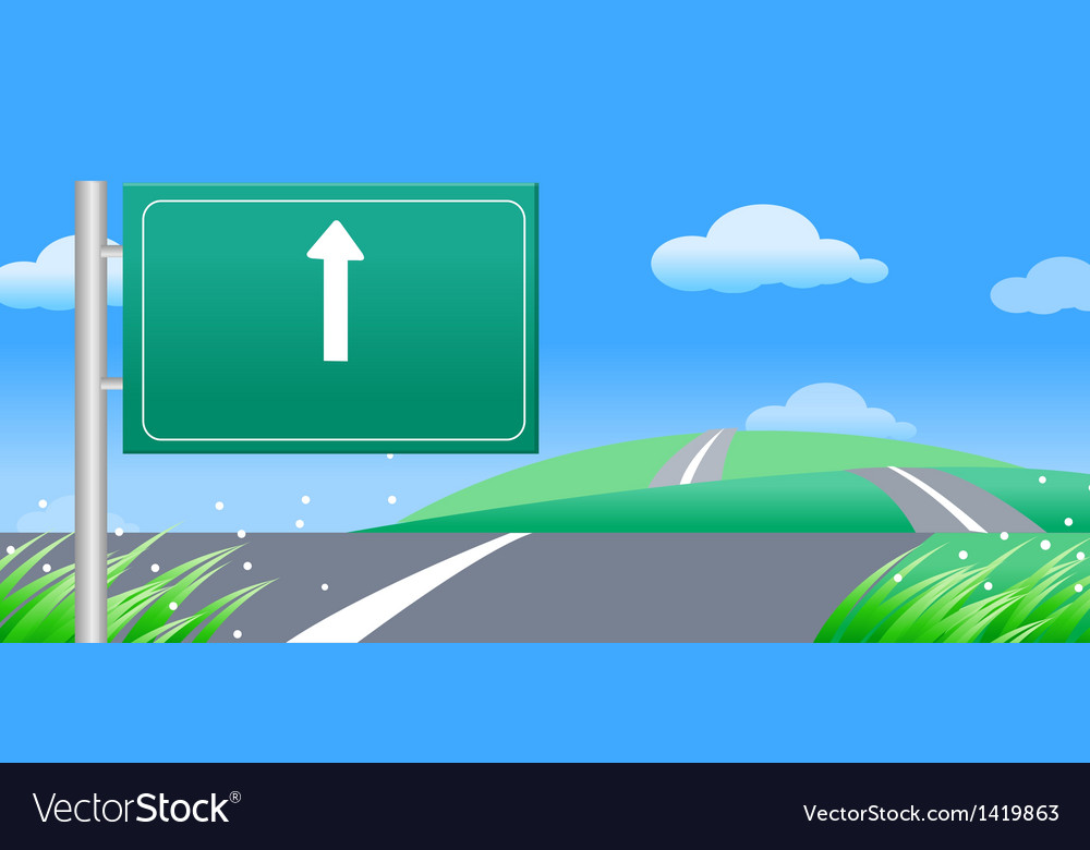 Road sign Royalty Free Vector Image - VectorStock
