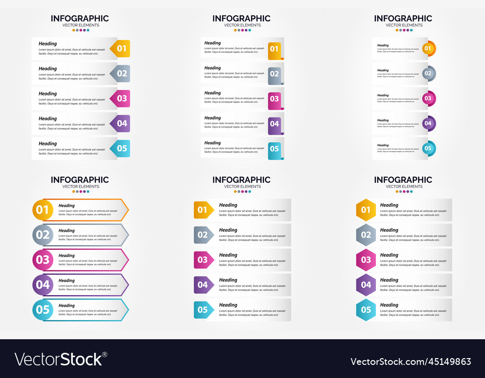 This set is perfect for creating infographics Vector Image