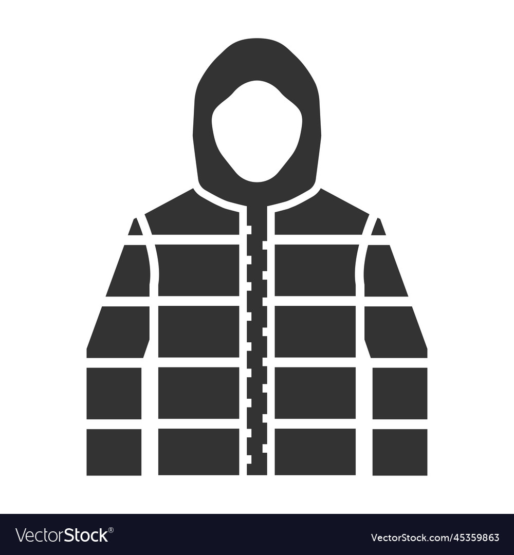 Winter jacket icon Royalty Free Vector Image - VectorStock