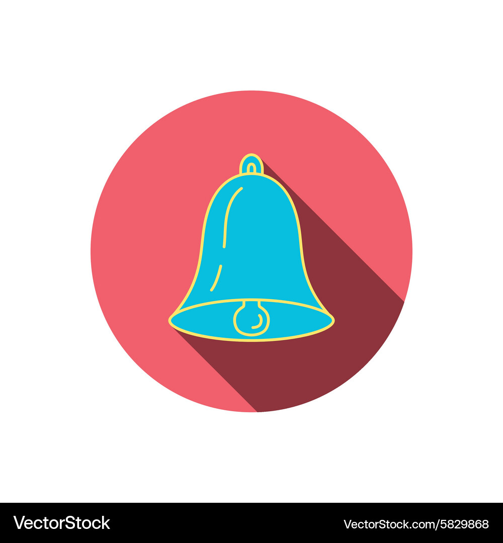 Bell icon sound handbell sign Royalty Free Vector Image