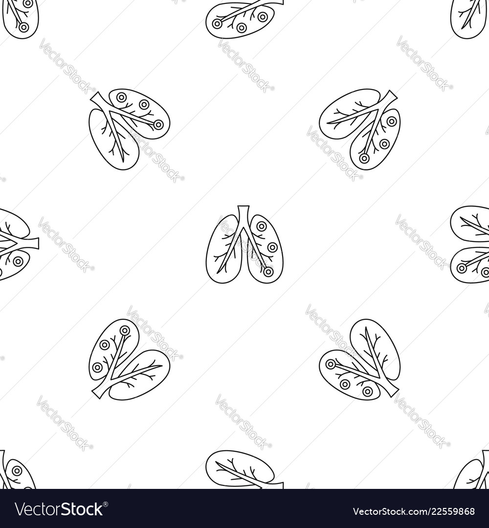 Bronchitis lungs pattern seamless Royalty Free Vector Image