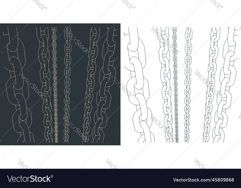 Chains drawings Royalty Free Vector Image - VectorStock