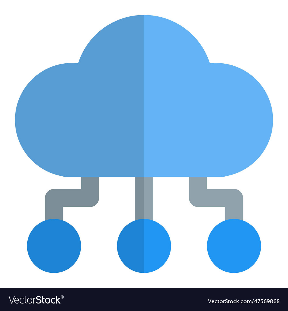 Cloud storage for storing digital data Royalty Free Vector