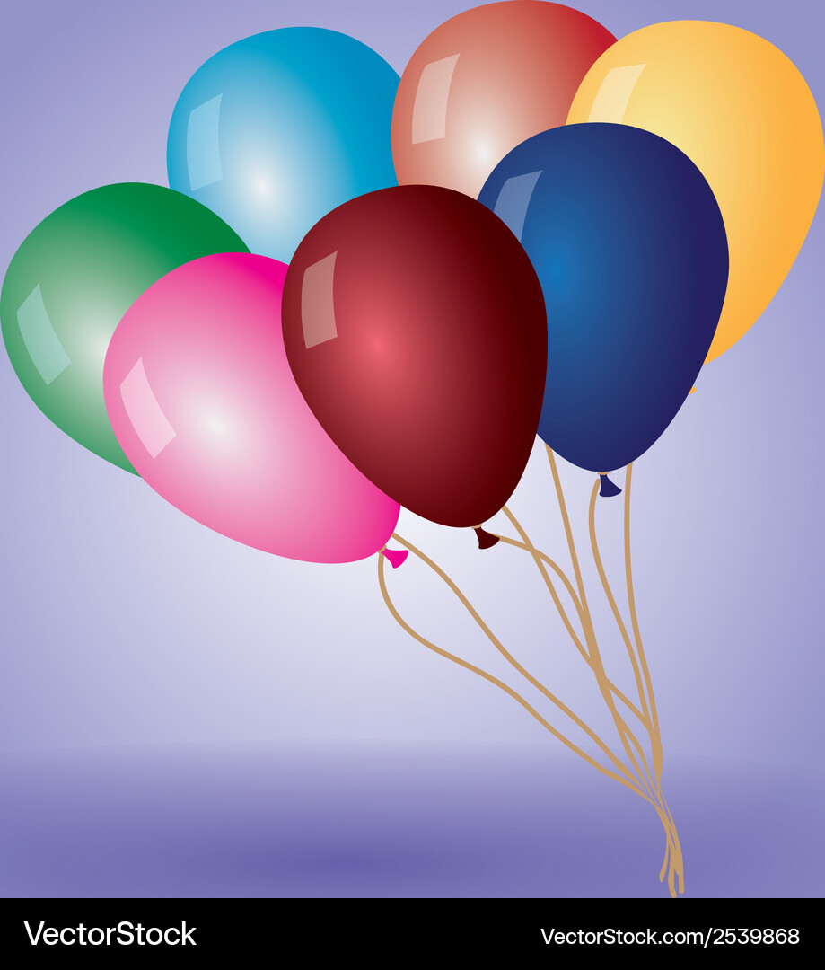 Colorful balloons with helium eps10 Royalty Free Vector