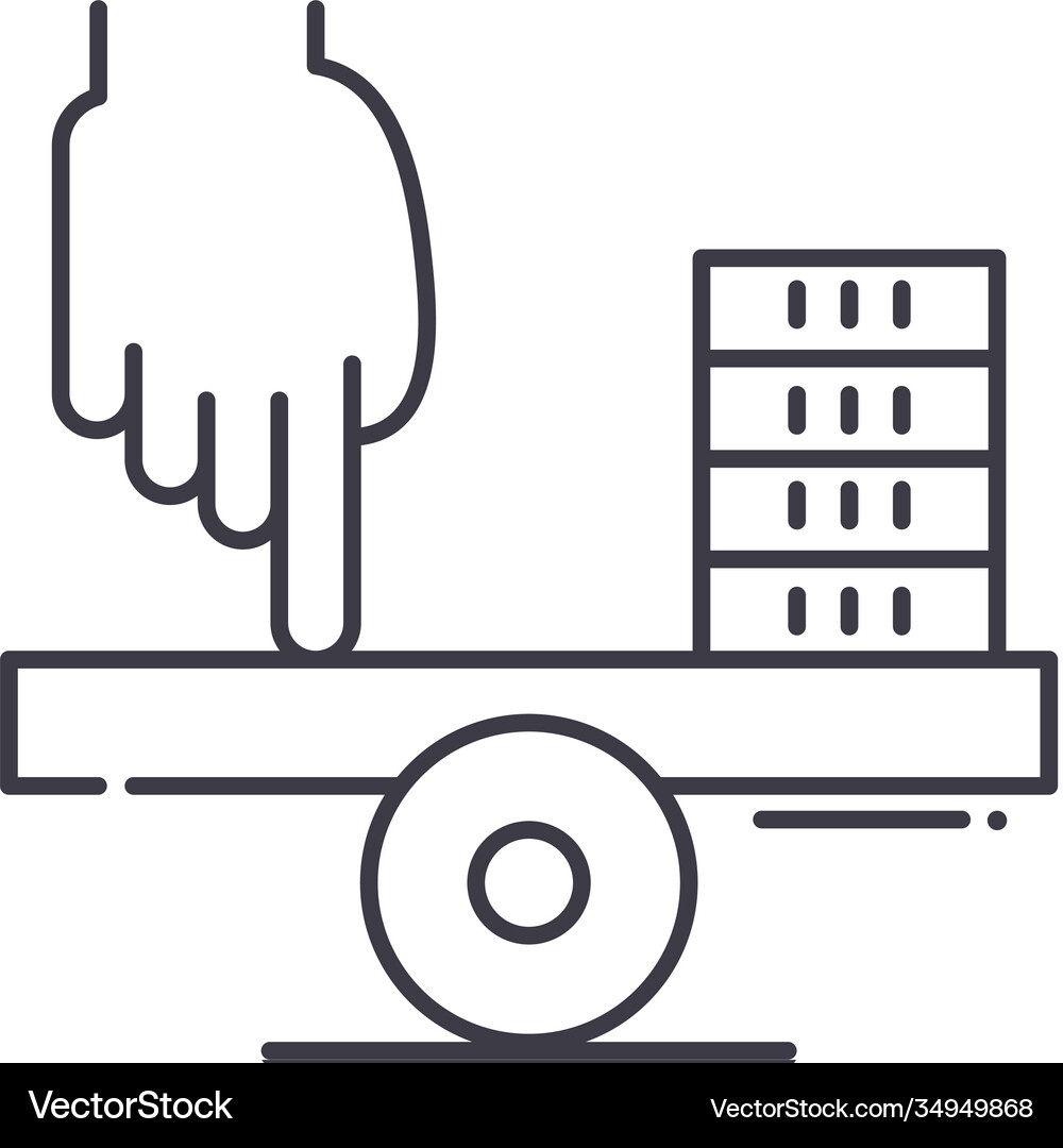 Credit balance icon linear isolated Royalty Free Vector