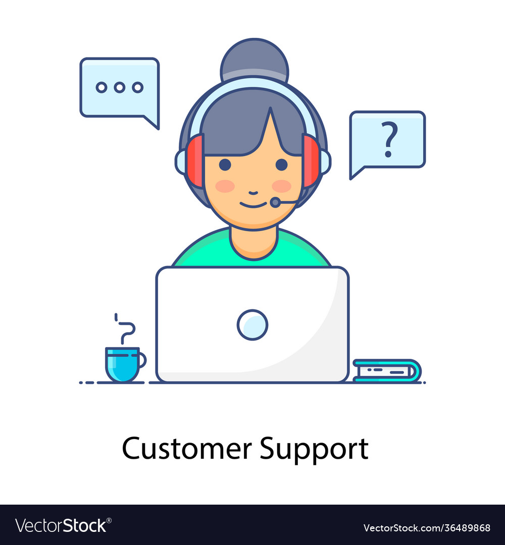Customer support Royalty Free Vector Image - VectorStock