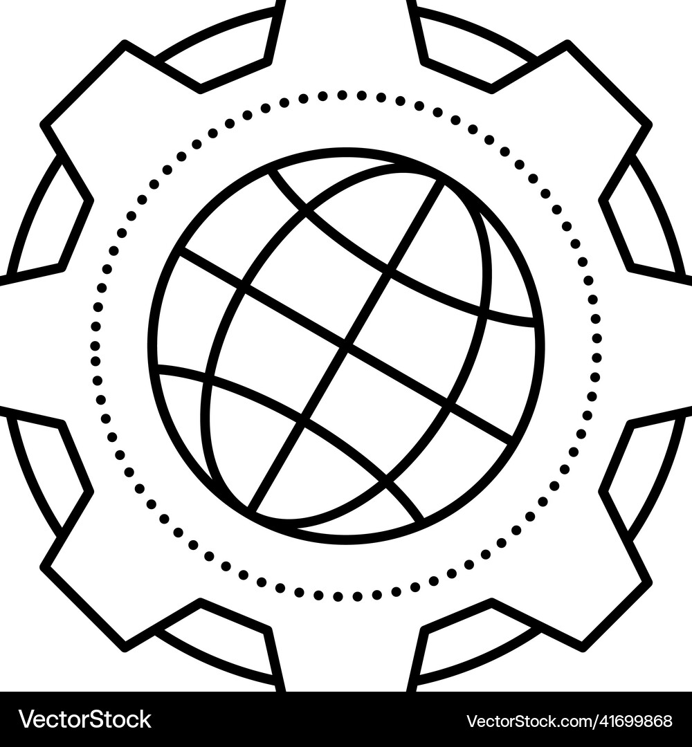 Earth geology research line icon Royalty Free Vector Image
