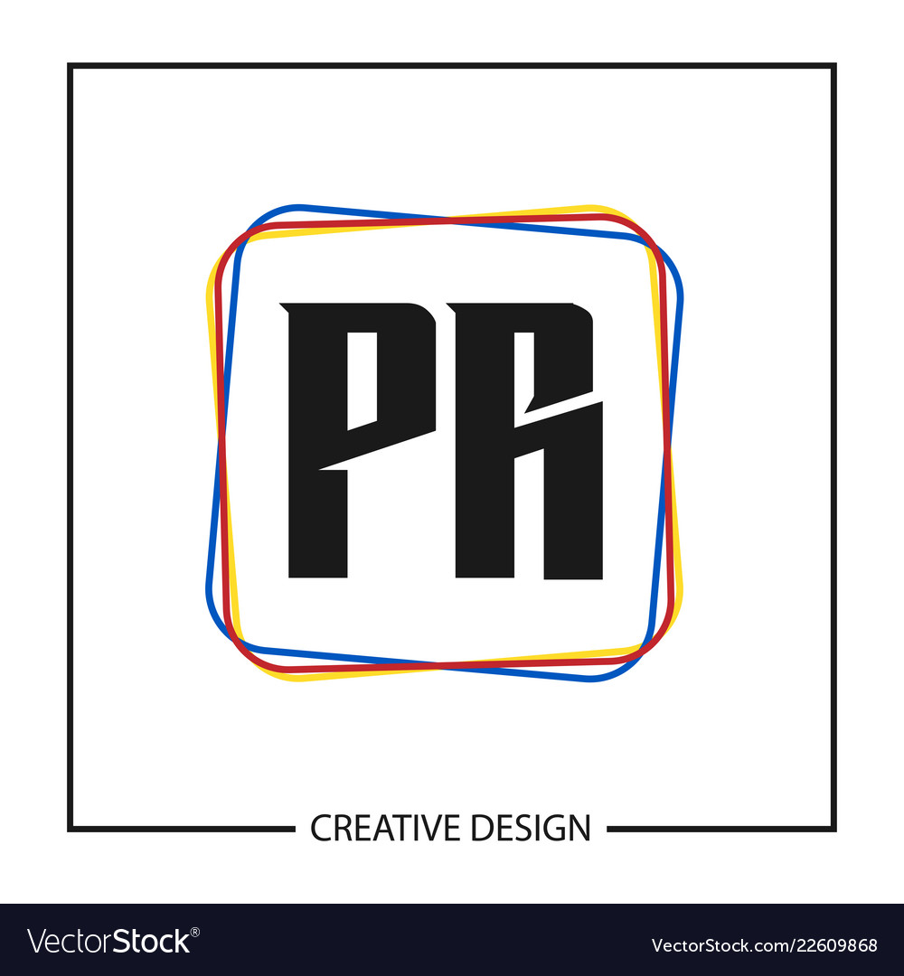 Initial pr letter logo template design Royalty Free Vector