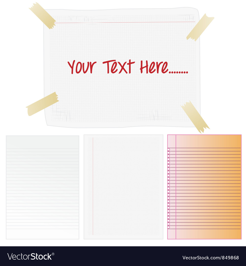 Note paper Royalty Free Vector Image - VectorStock