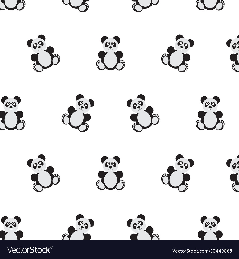Panda bear pattern Royalty Free Vector Image - VectorStock