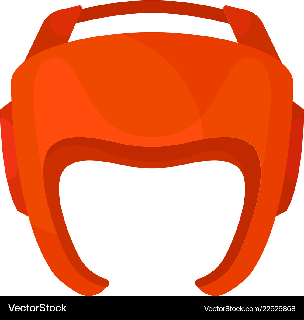 Red helmet for boxer boxing protective headgear Vector Image