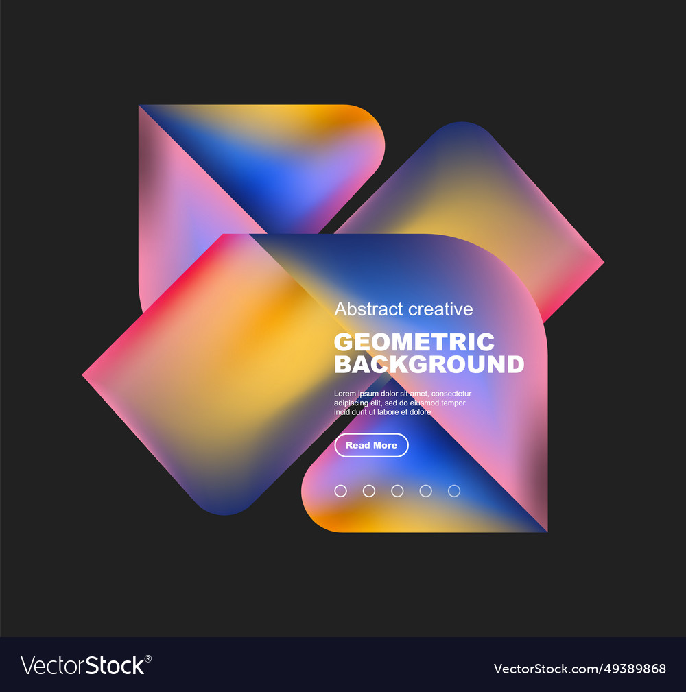 Square and triangle design with fluid gradients Vector Image
