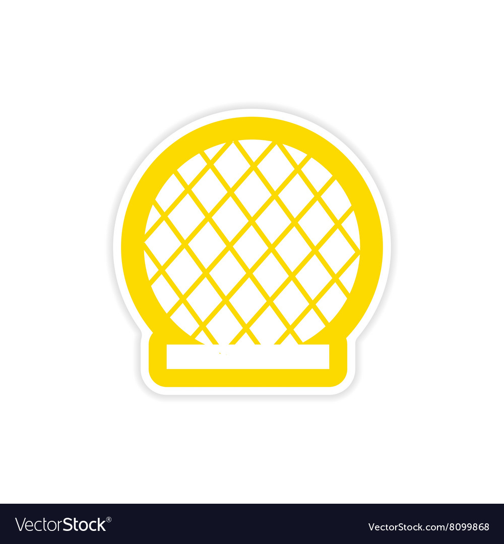 Stylish Paper Sticker On White Background Building
