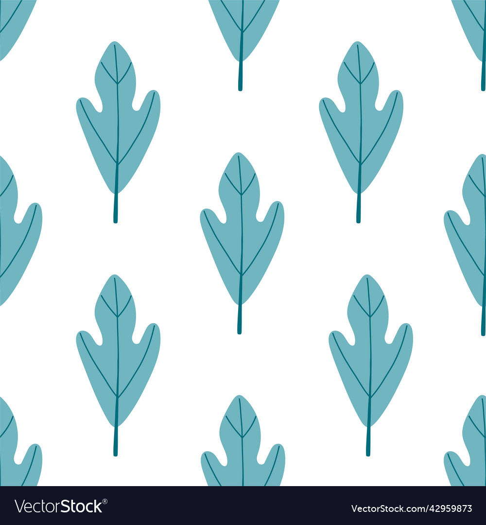 Autumn leaf seamless pattern simple leaves Vector Image Autumn leaf seamless pattern simple leaves Vector Image