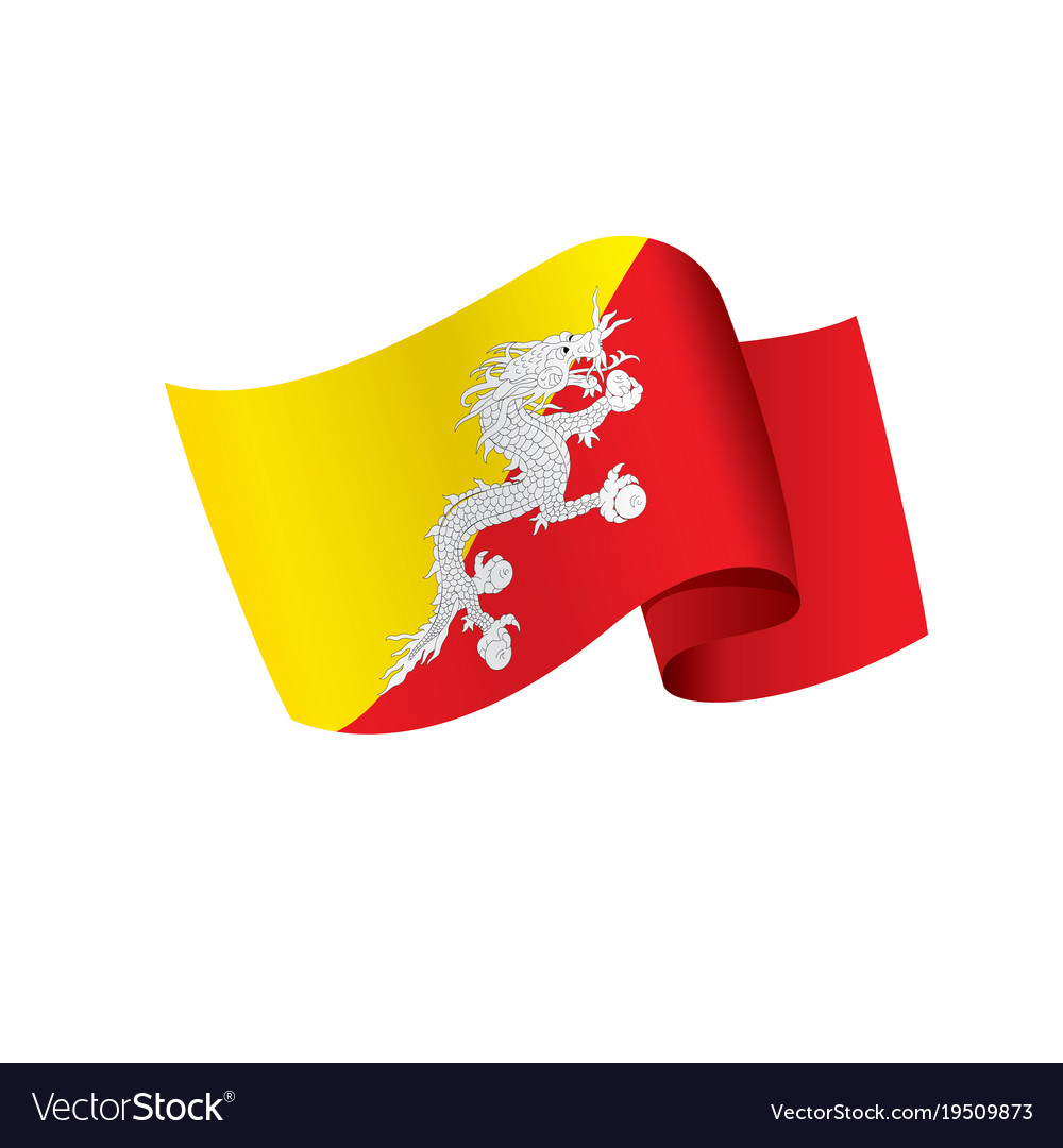 Bhutan flag Royalty Free Vector Image - VectorStock