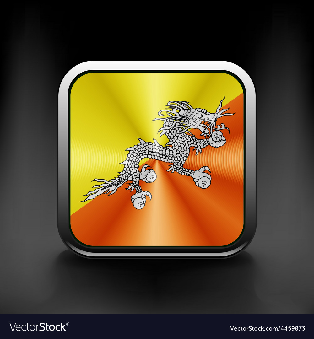 Bhutan icon flag national travel country Vector Image